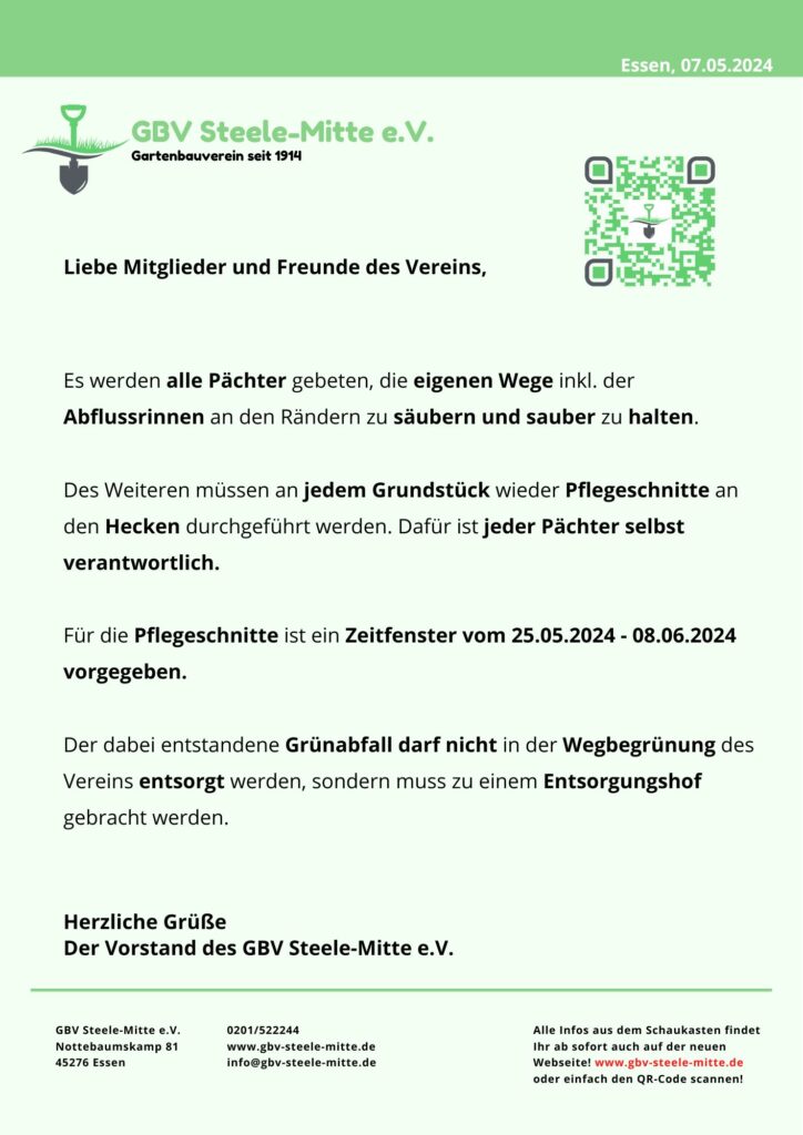Heckenschnitt Isinger Berg 2024 | GBV Steele-Mitte e.V.